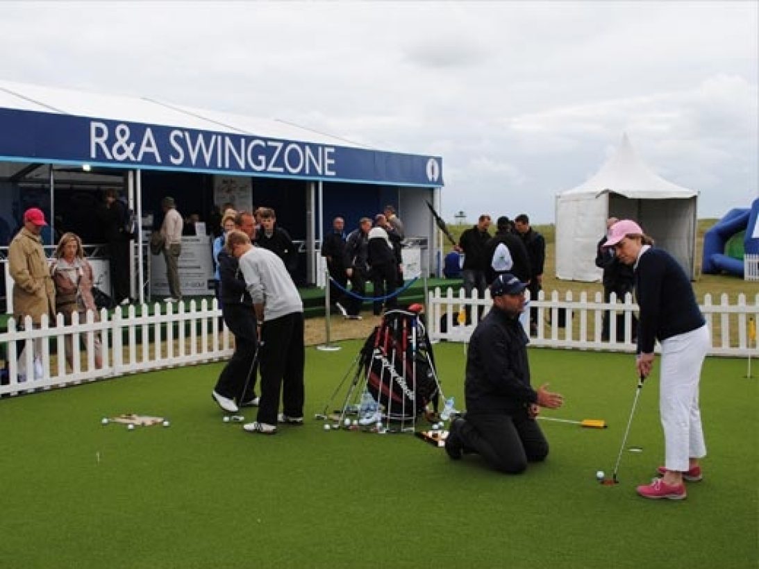 Large Putting Green Installed by Huxley Golf for the R&A Swingzone